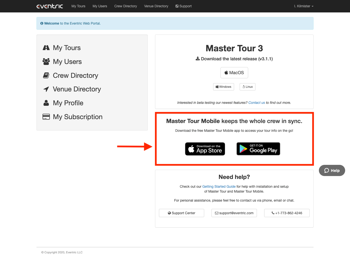 Download and Install Master Tour Mobile – Eventric Support