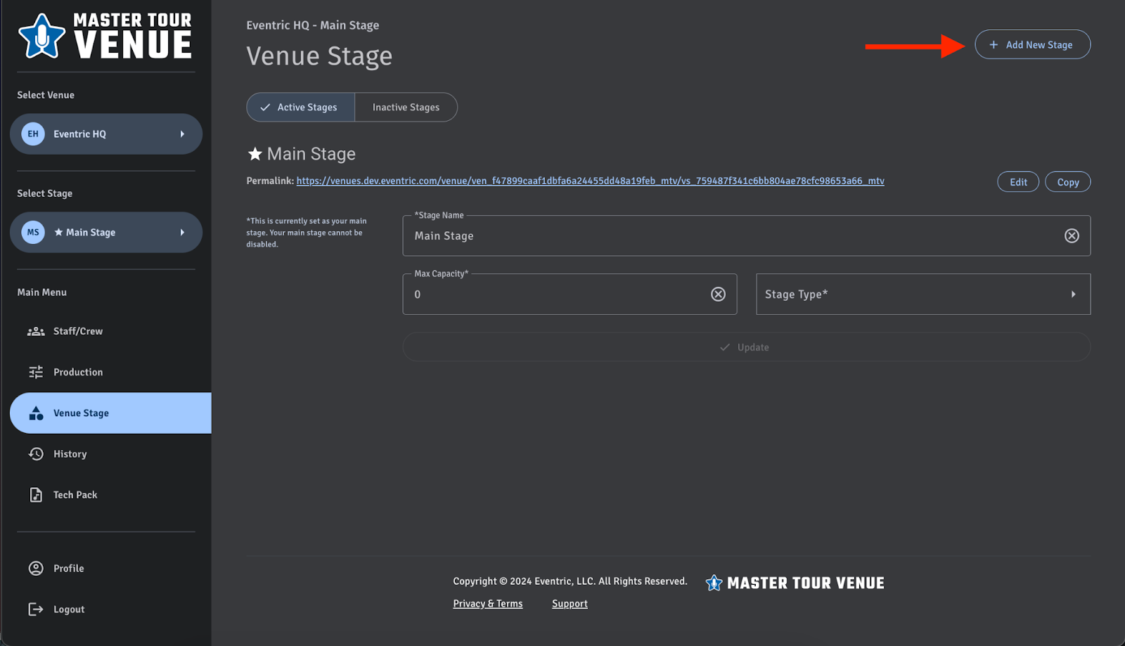 Add Multiple Stages to a Venue – Eventric Support